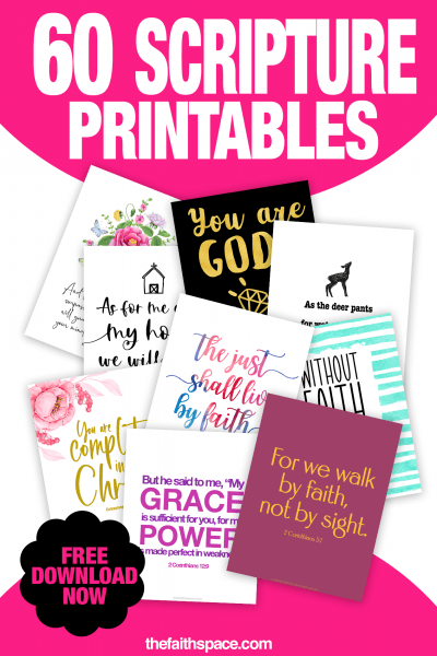 60 Free printable Bible verses to encourage your faith - The Faith Space