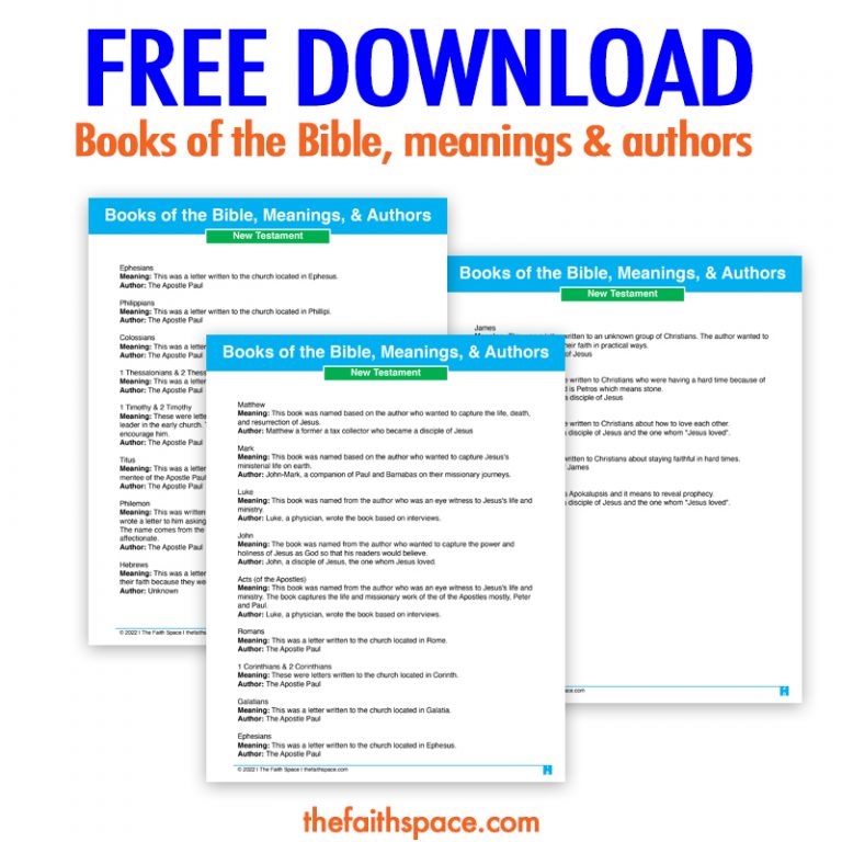66 books of the Bible list (plus free printables pdf) - The Faith Space