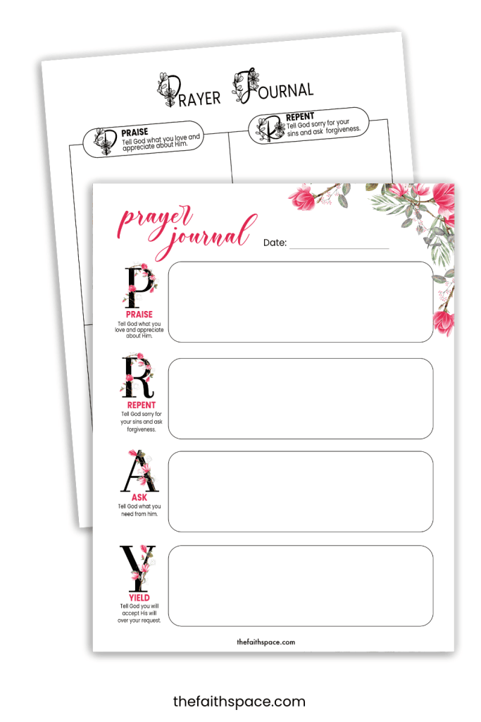 Prayer Journal Printable Pages